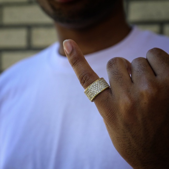 Jacore Jewelers | Accessories | Iced Yellow Gold Plated Mens Fashion ...